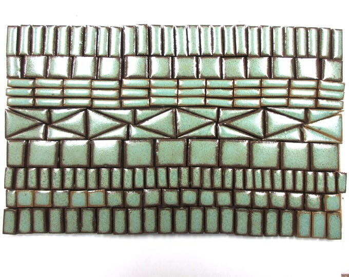 185+ Mosaic Tiles, Handmade Ceramic Craft Tiles, Small Stoneware Mosaic ...