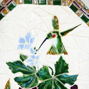 Mosaic Tile Hummingbirds, Morning Glories and Grapes, Mosaic Wall Art ...