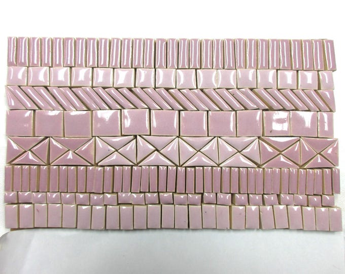 190+ Mosaic Tiles, Lavender Glazed Art Tiles, Stoneware Craft Tiles ...