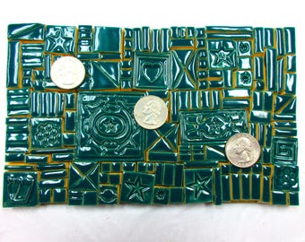 190+ Mosaic Tiles, Small Handmade Ceramic Craft Tiles, Small Stoneware ...