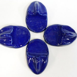 Ceramic Pot Feet Set of 4, Handmade Ceramic "birdfoot" Pot Risers, Blue ...