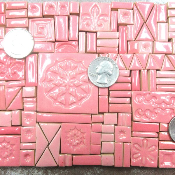 Pink Mosaic Tiles - Etsy