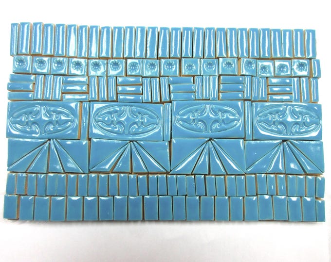 160+ Rustic Mosaic Tiles, Handmade Ceramic Craft Tiles, Assorted Shapes ...