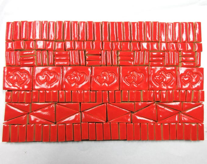 185+ Mosaic Tiles, Small Handmade Ceramic Craft Tiles, Stoneware ...