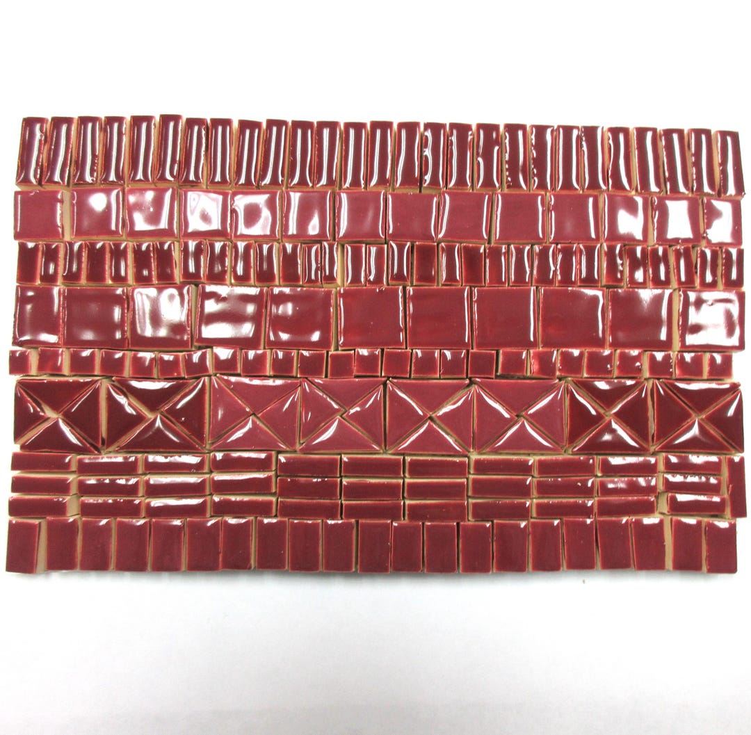 210 Mosaic Tiles: Handmade Ceramic Craft Tiles. Small Stoneware ...