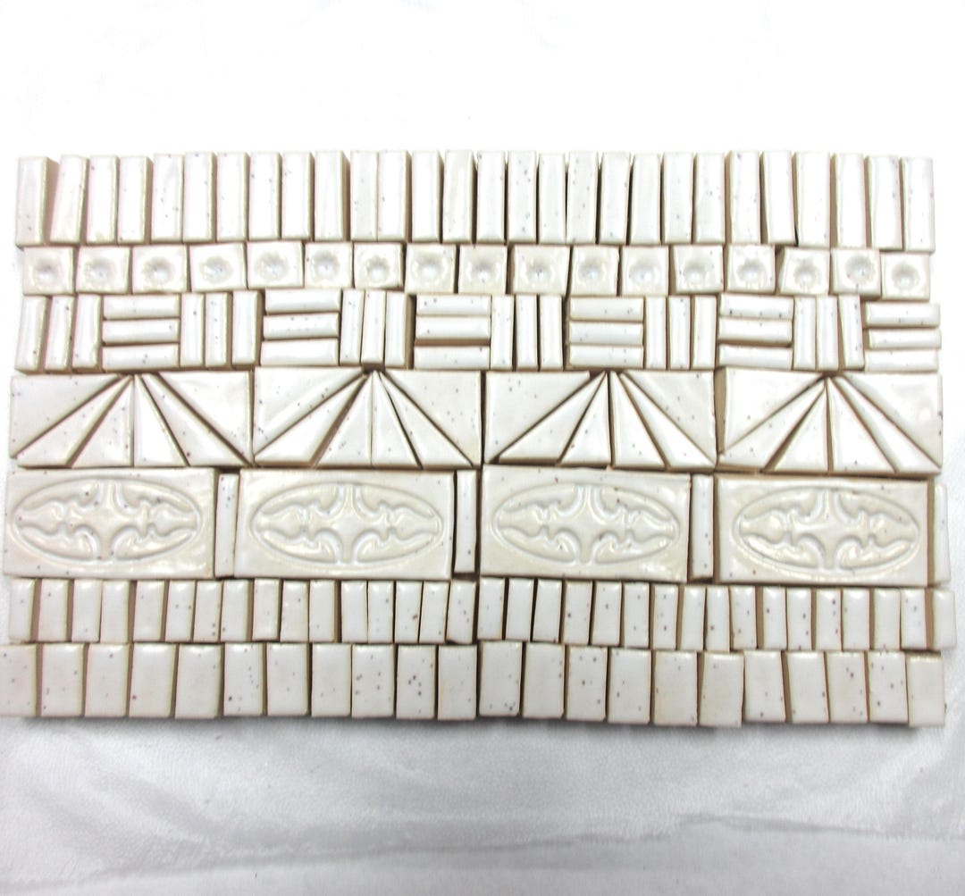 165 Mosaic Tiles, Small Ceramic Craft Tiles, Handmade Mosaic Art Tiles ...
