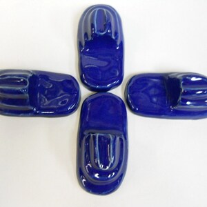 Ceramic Pot Feet Set of 4, Handmade Ceramic Tiered Pattern Pot Risers ...