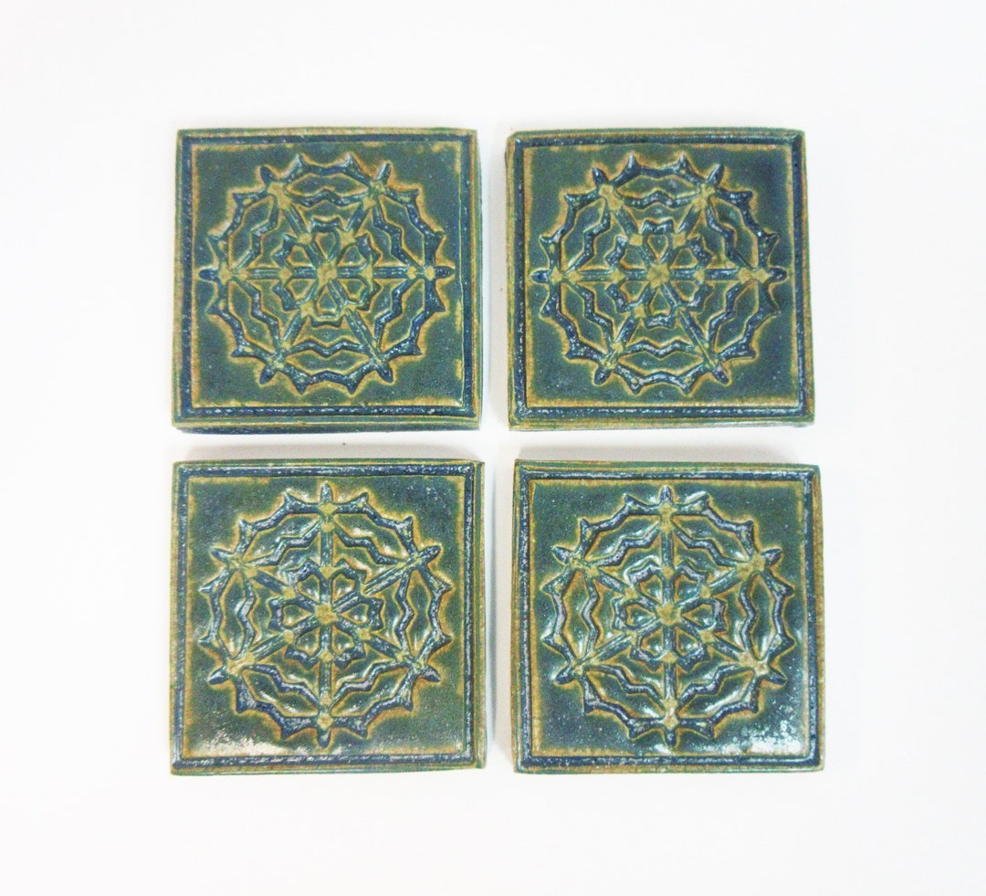 Focal Mosaic Tiles 2-inch Matte Smokey Blue Mosaic Center - Etsy