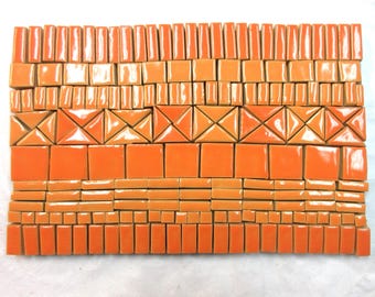 185+ Mosaic Tiles, Handmade Ceramic Craft Tiles, Small Stoneware Mosaic ...