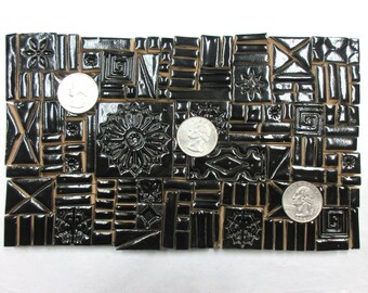 170 Mosaic Tiles: Handmade Ceramic Craft Tiles. Focal Tile, Assorted ...