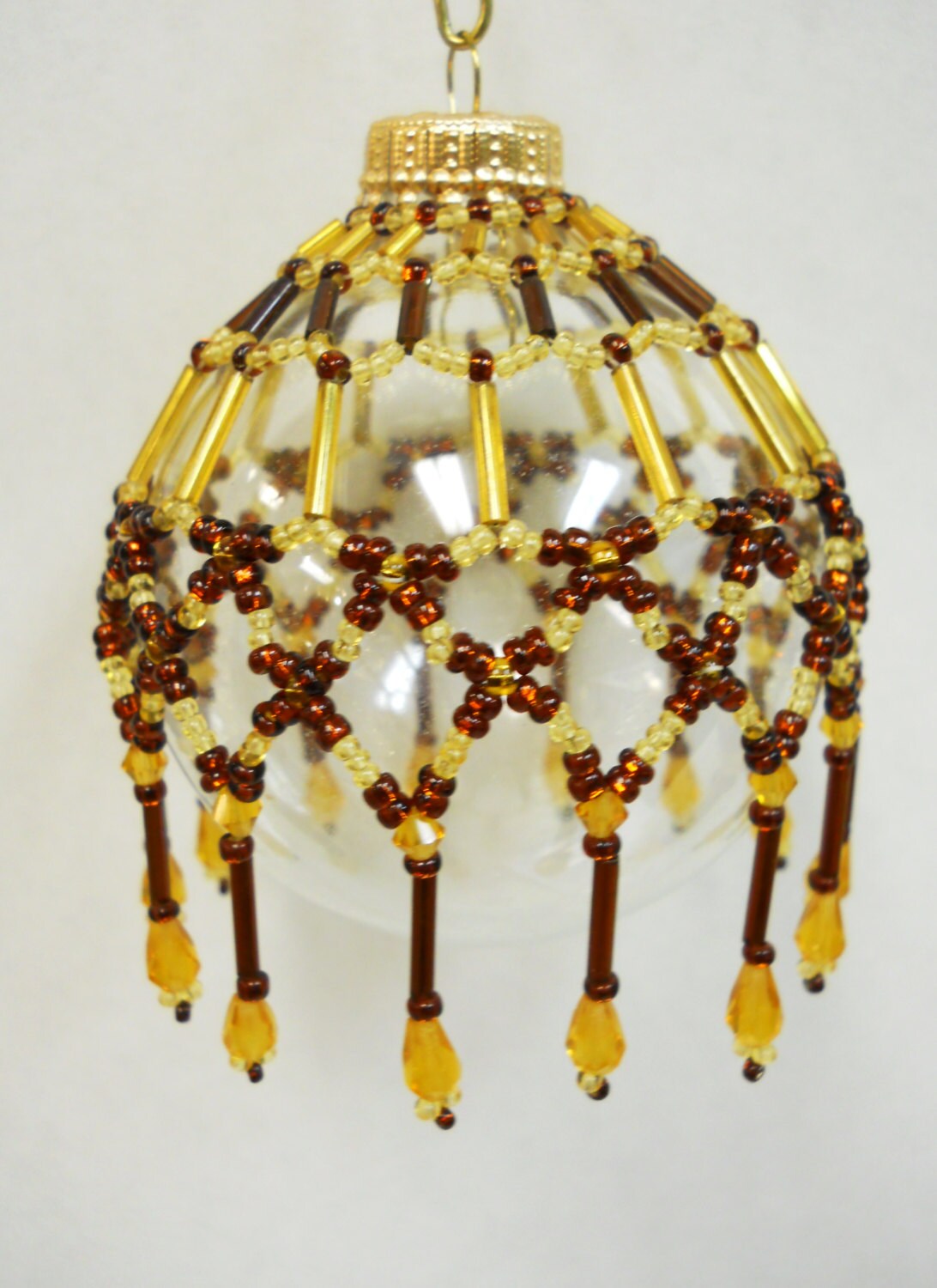 PATTERN ONLY Beaded Christmas Ornament Cover Holiday Original | Etsy