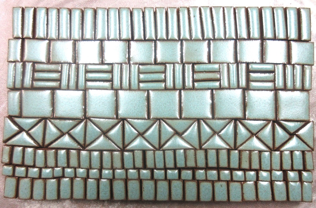 185 Mosaic Tiles, Handmade Ceramic Craft Tiles, Small Stoneware Mosaic ...