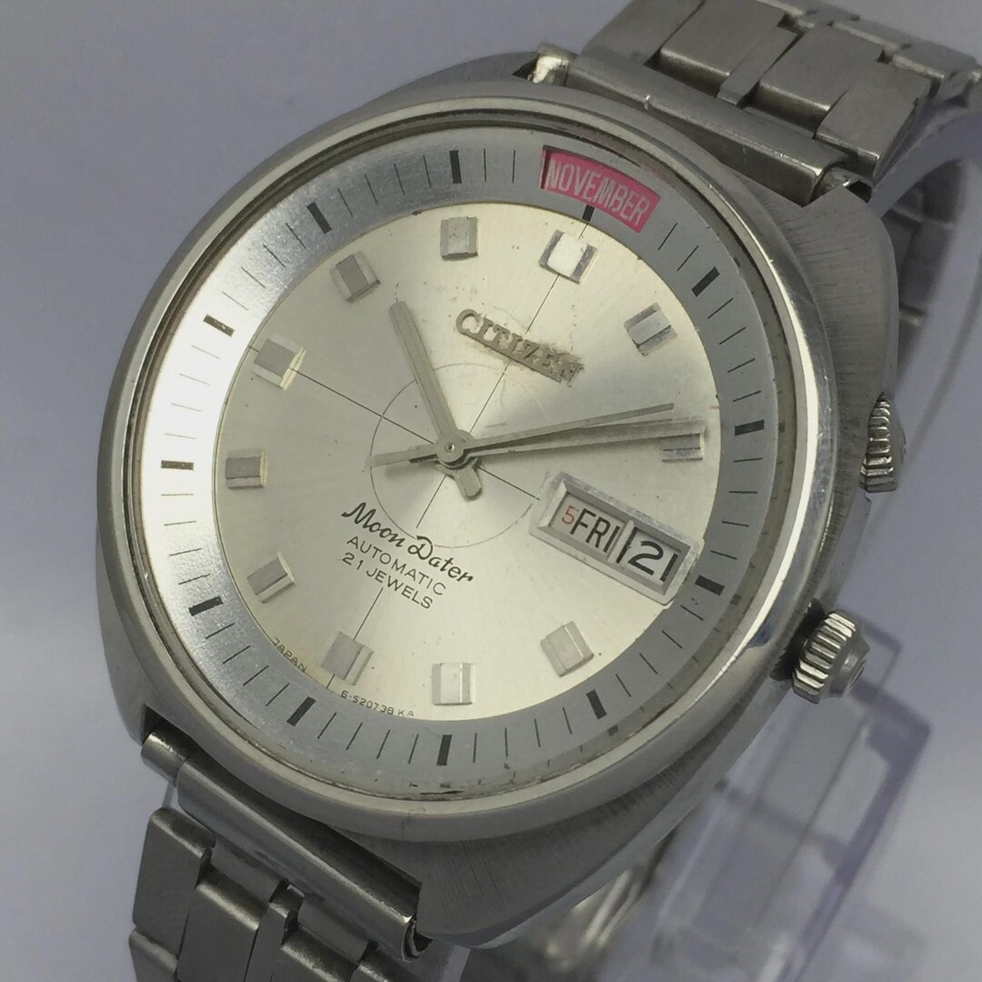 Citizen Moon Dater Automatic 4-520319 Y Day/date/month Vintage Watch - Etsy