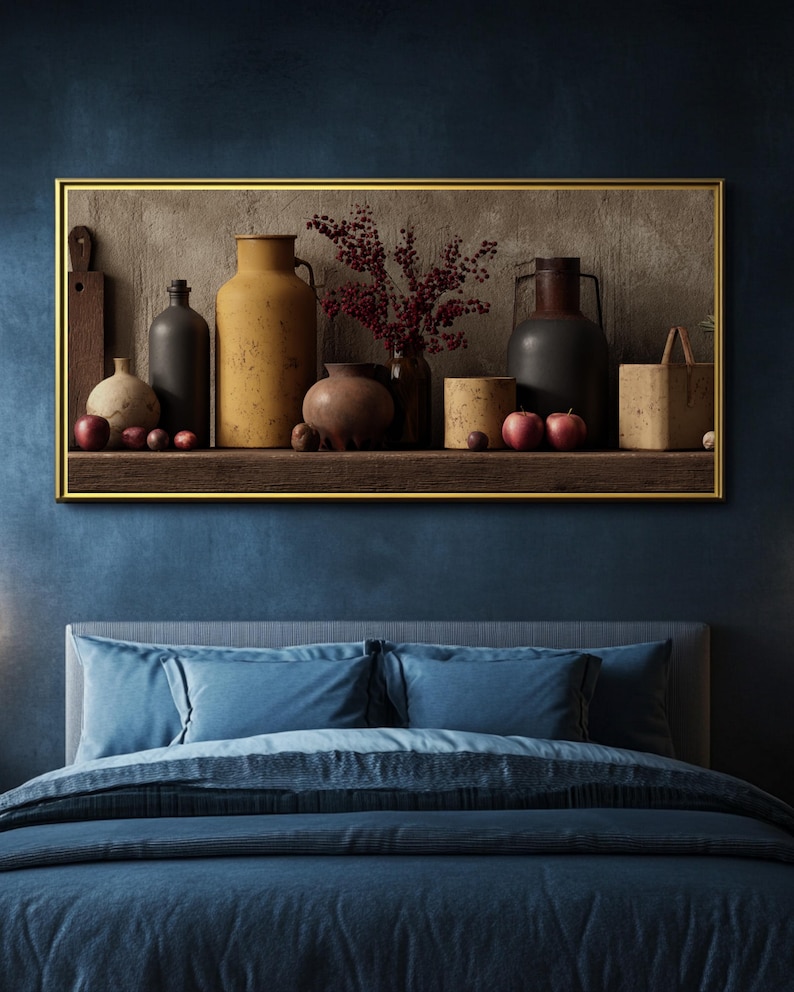 Minimalist Muted Farmhouse Still Life Canvas, Neutral Pitcher Wall Art ...