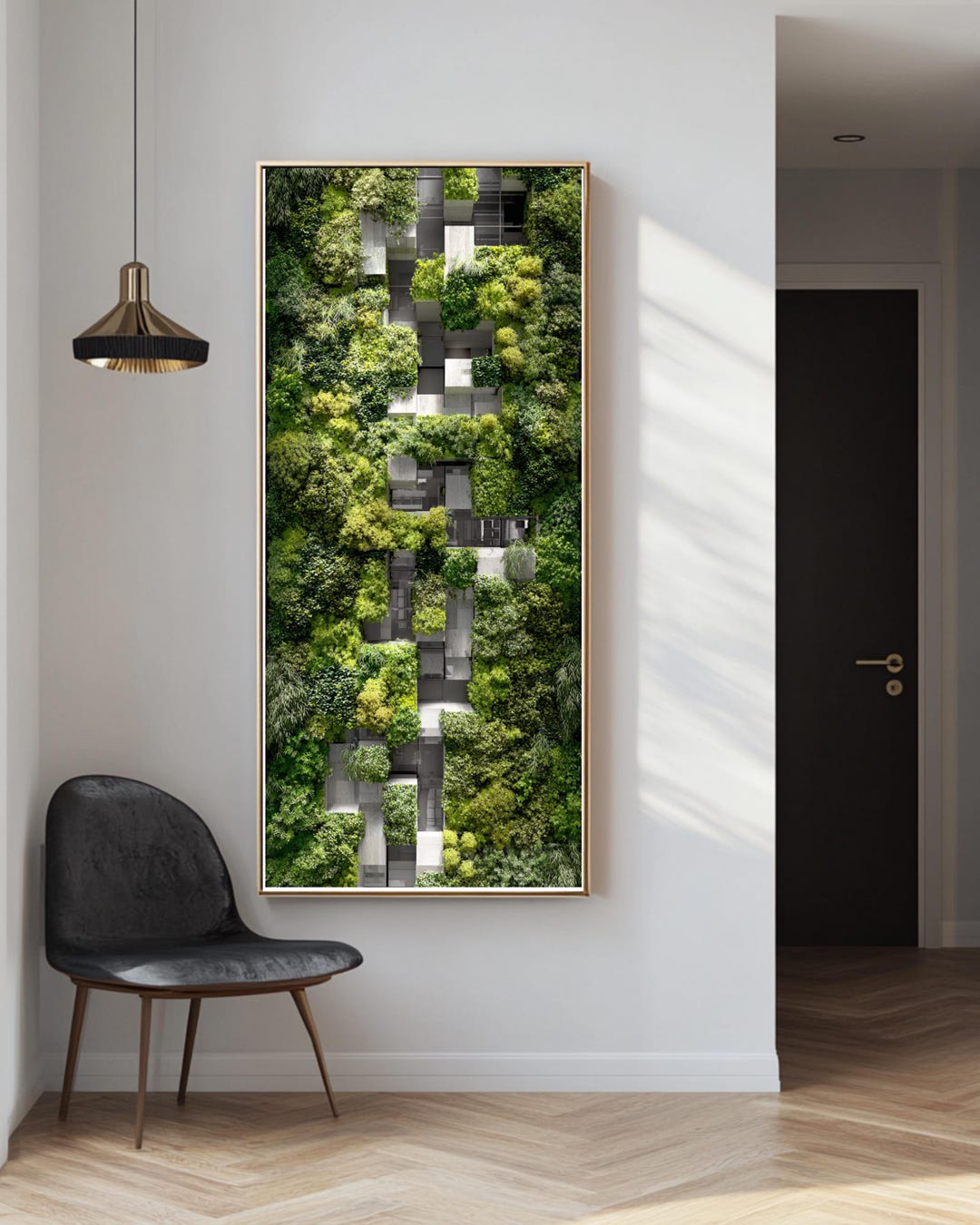 Soft Biophilic Balance Vertical Canvas Print, Zen Nature Wall Art ...