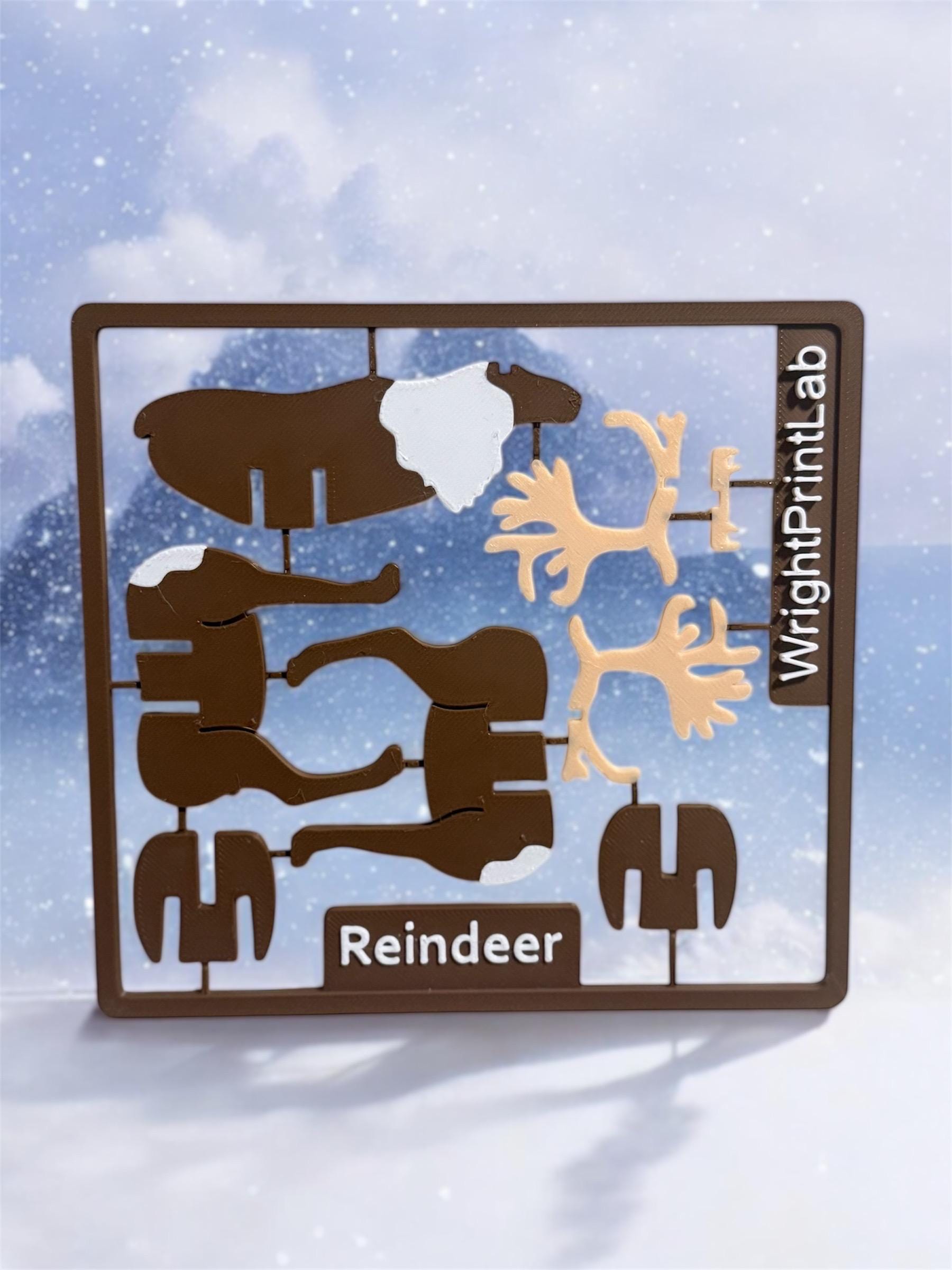 3D Printed Reindeer Puzzle Card Kit - Etsy