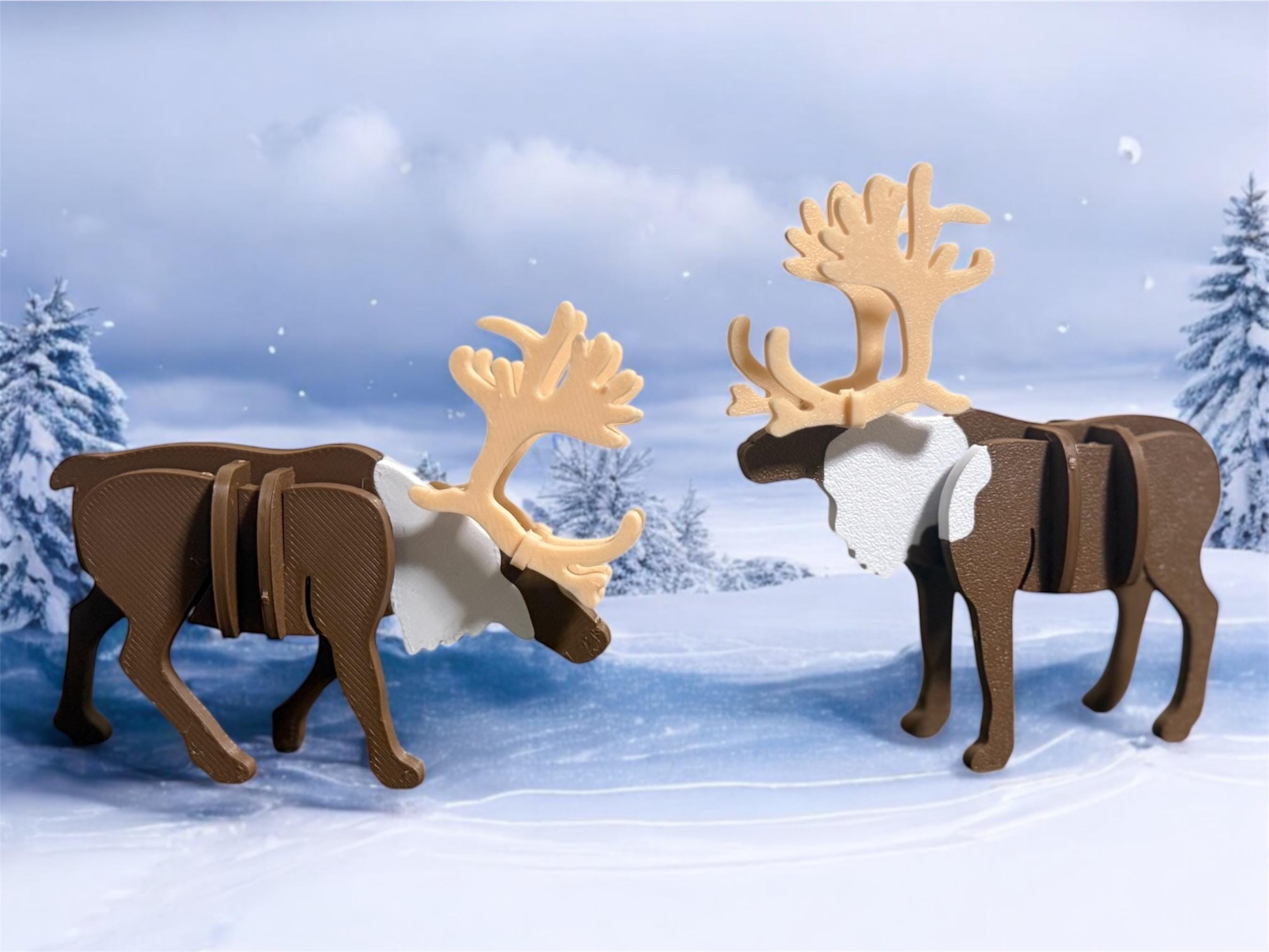 3D Printed Reindeer Puzzle Card Kit - Etsy