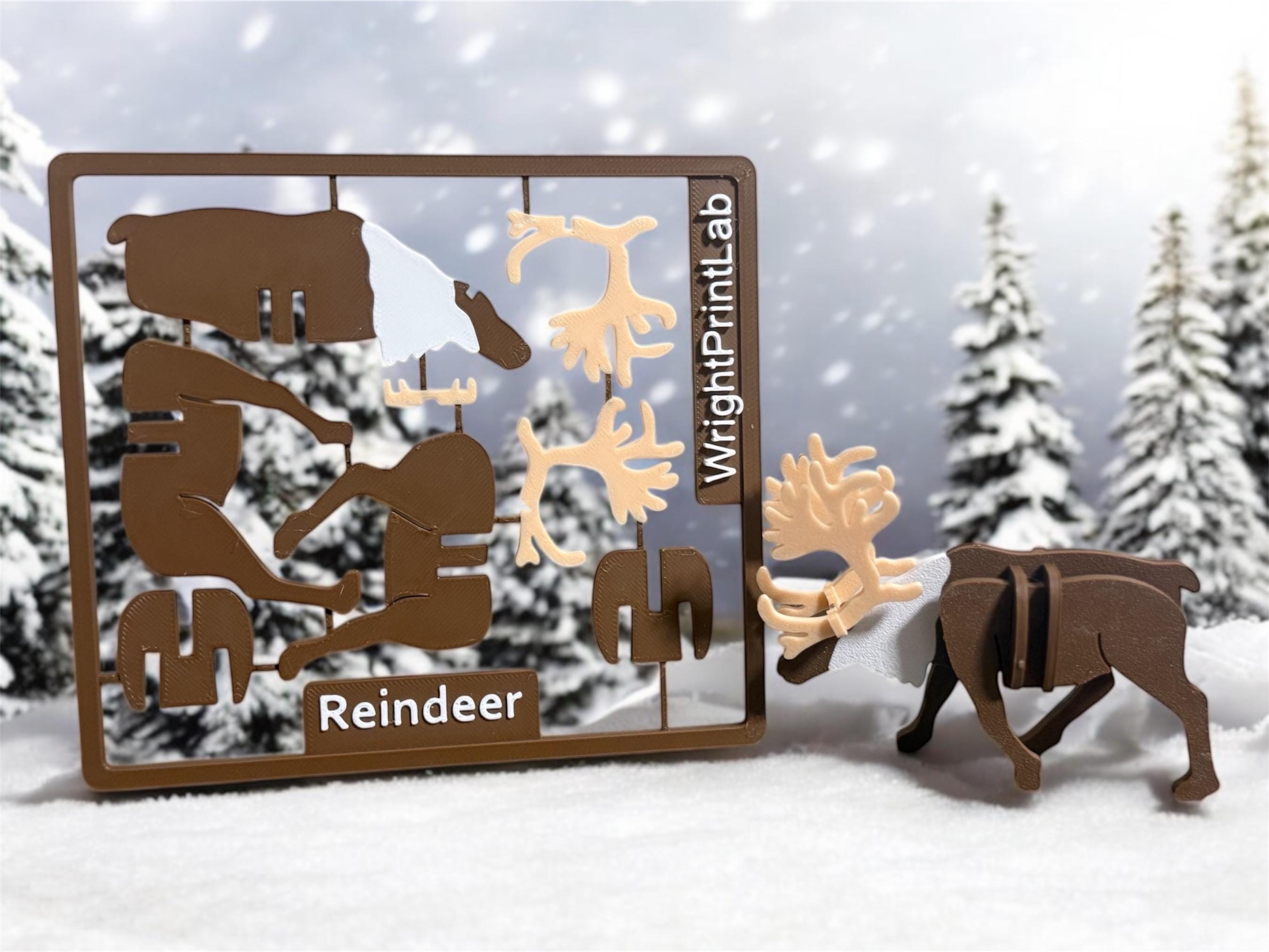 3D Printed Reindeer Puzzle Card Kit - Etsy