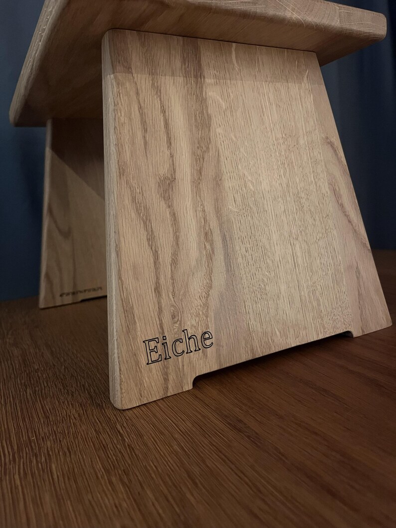 Handmade Step Stool Made of Solid Oak With Personalized Engraving ...