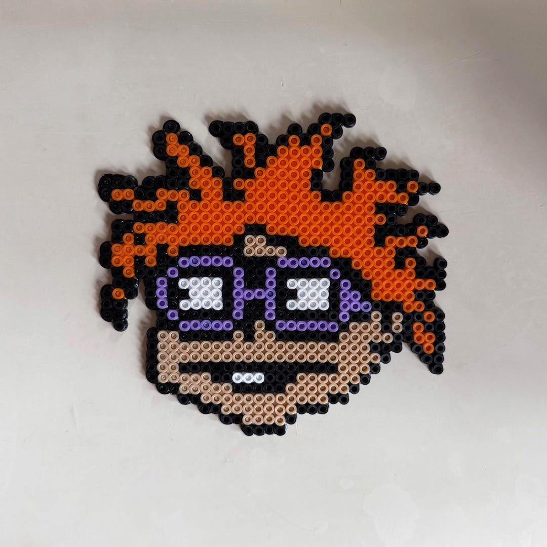 Red Head 90s Kid Pixel Art Perler - Keychain/magnet/kandi Necklace ...