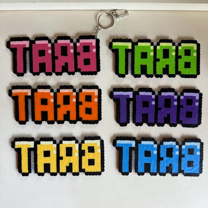 Brat Word Pixel Art Perler - Keychain/magnet/kandi Necklace/ornament - Etsy