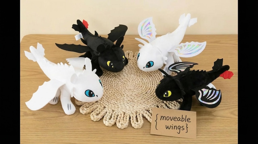 Toothless Car Accessory | Night-fury Inspired Dragon Plush Car Topper ...