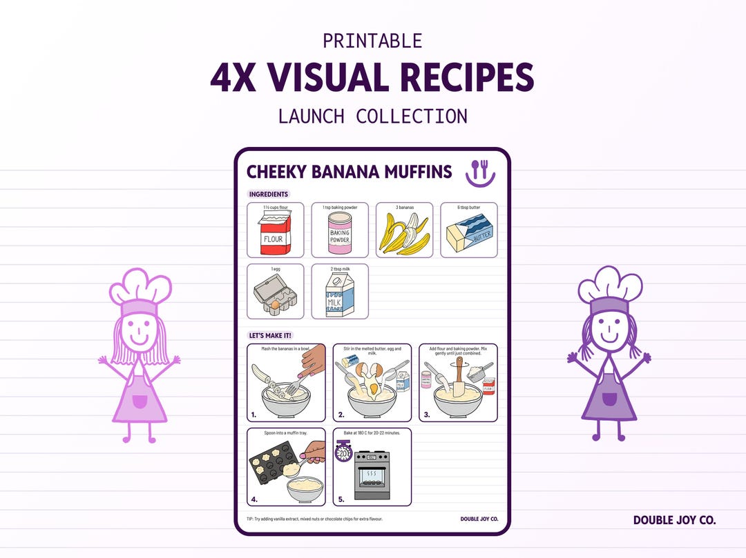 LAUNCH COLLECTION - Printable Visual Recipes for Kids & Toddlers ...