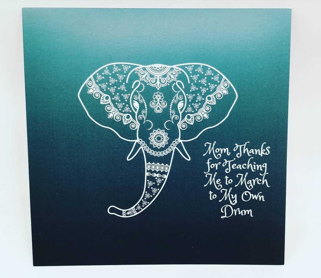 Mother's Day Card, Elephant Themed Mother's Day Card, Unique Mother's ...