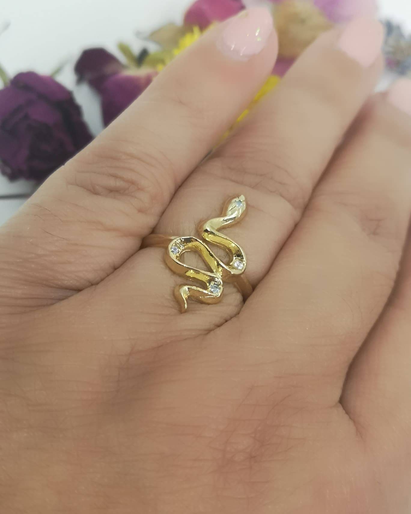 Kundalini Rising Ring, Snake Ring, Gold Snake Ring, Adjustable Gold ...