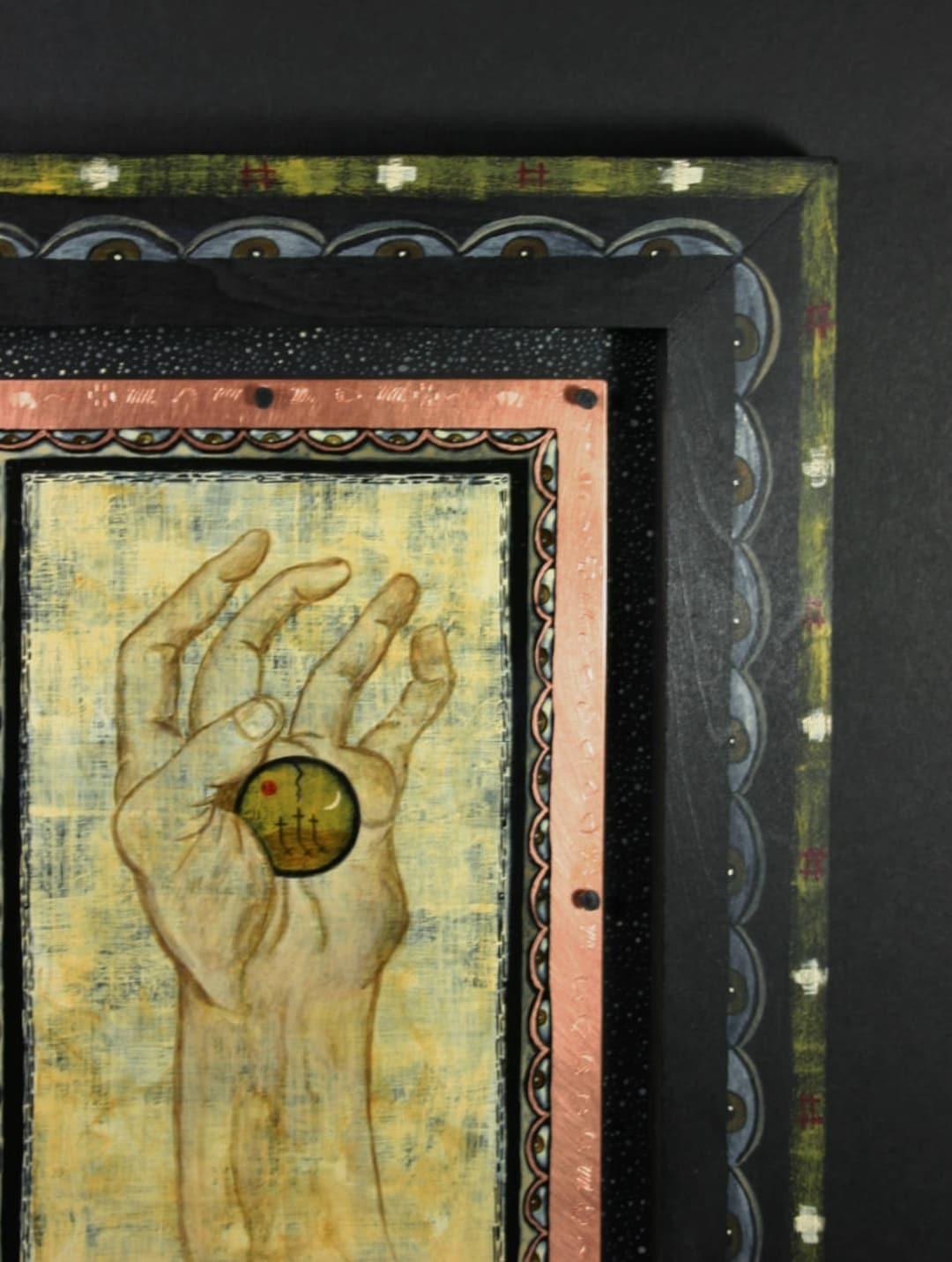 Hand of Christ Retablo Painting | Original Santa Fe Art | Copper & Wood ...