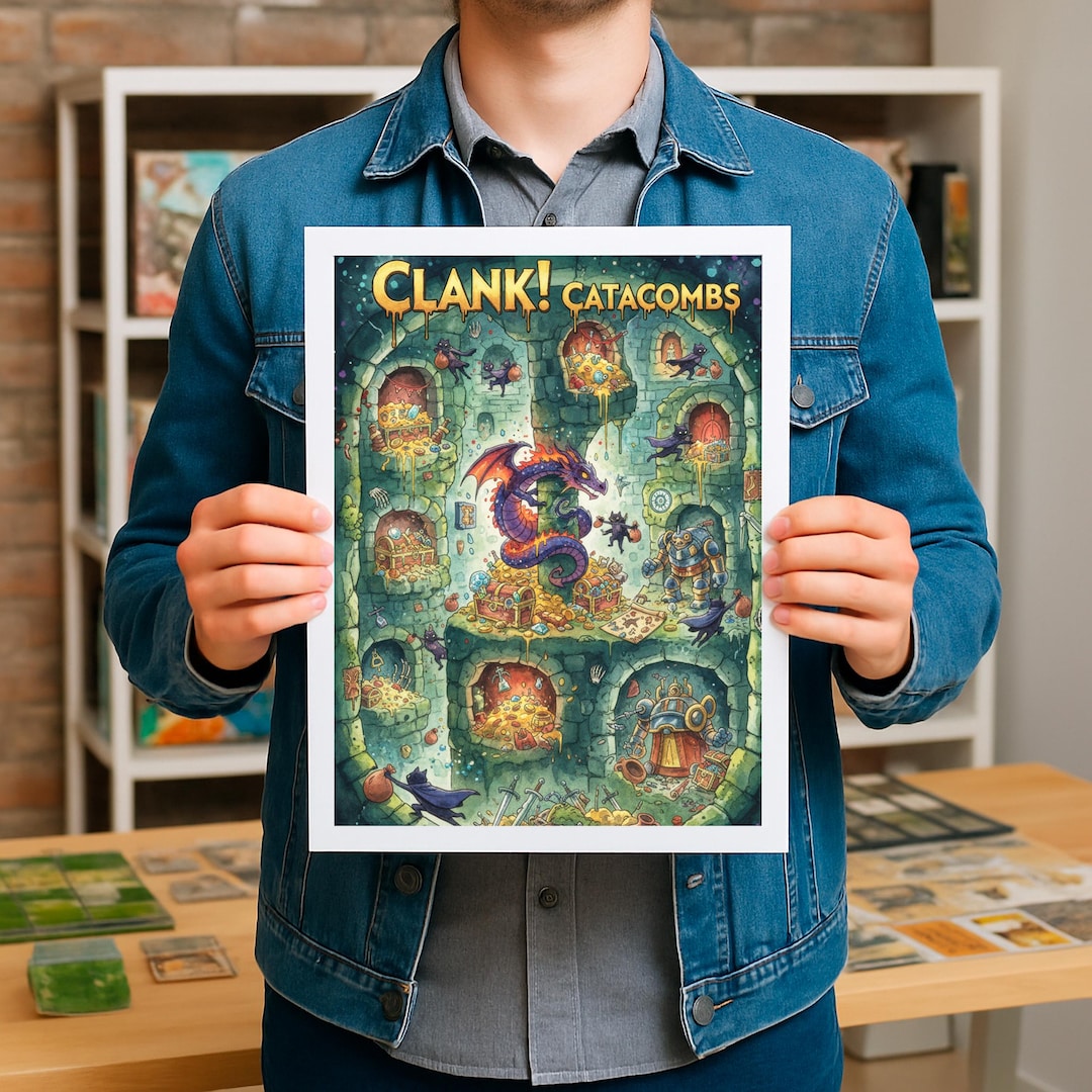 Clank Catacombs Poster – Dungeon Board Game Art Print – Digital ...