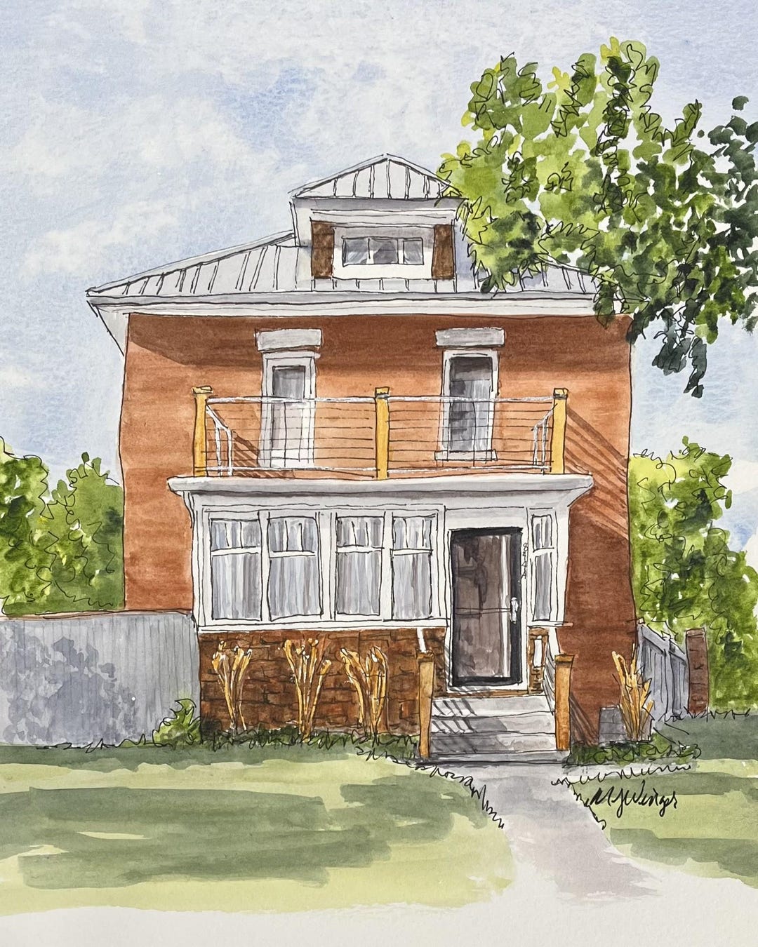 Custom House Portraits - Memories Made to Last - Etsy