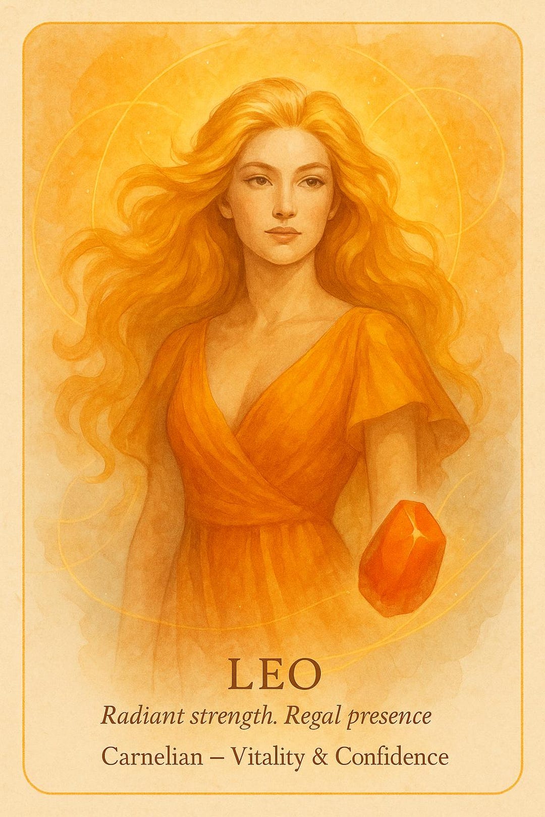 Löwe Goddess Astrology Zodiac Tigers Eye Digital Print - Etsy
