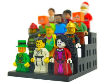 Tiered Display Stand for 12 LEGO Minifigures | Fits Full CMF Series | 4 ...