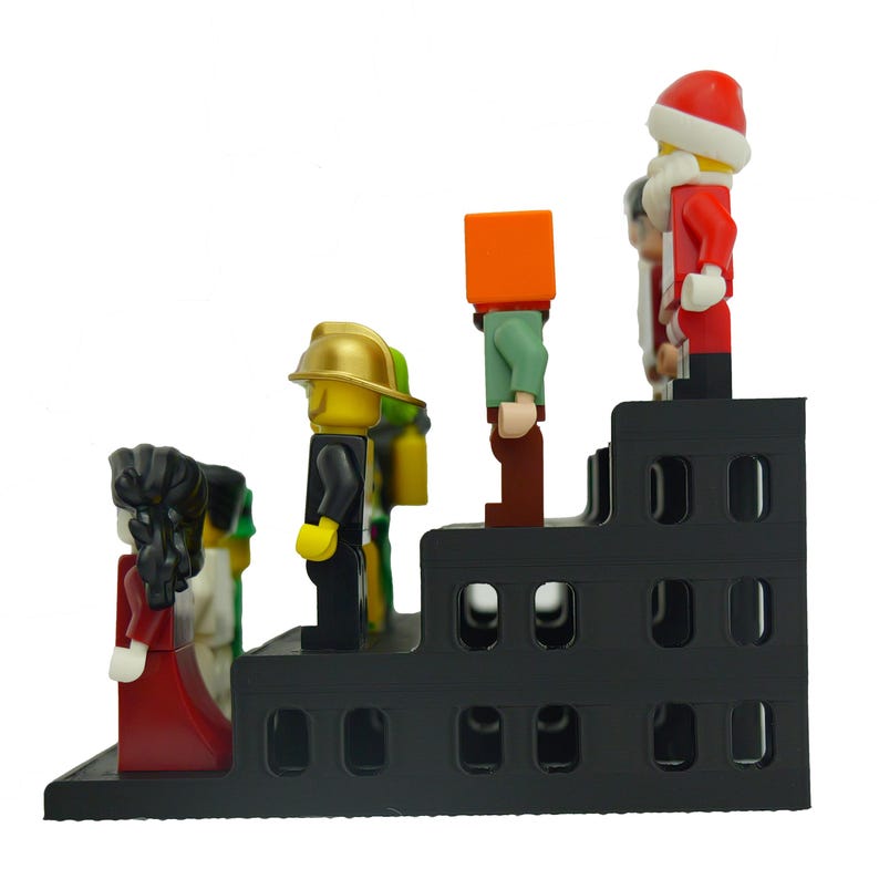 Tiered Display Stand for 12 LEGO Minifigures | Fits Full CMF Series | 4 ...