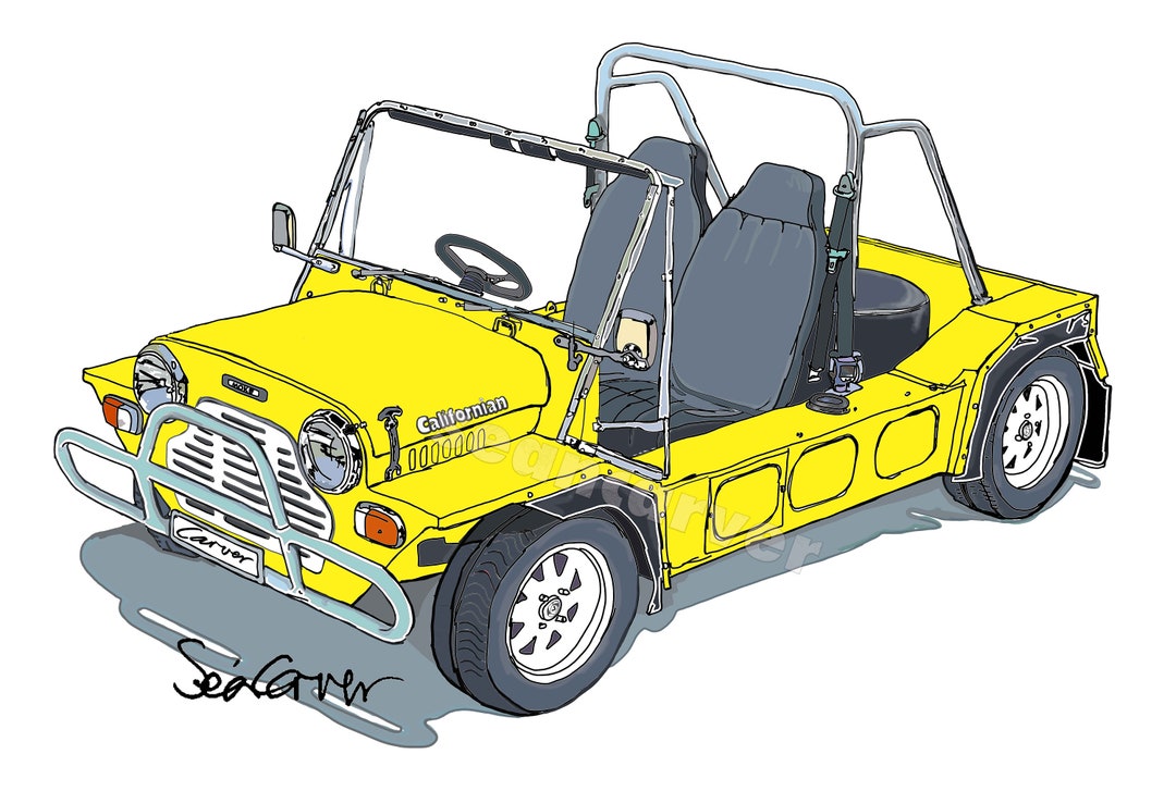 Mini Moke Californian Moke Classic Car Art Retro Car - Etsy Australia