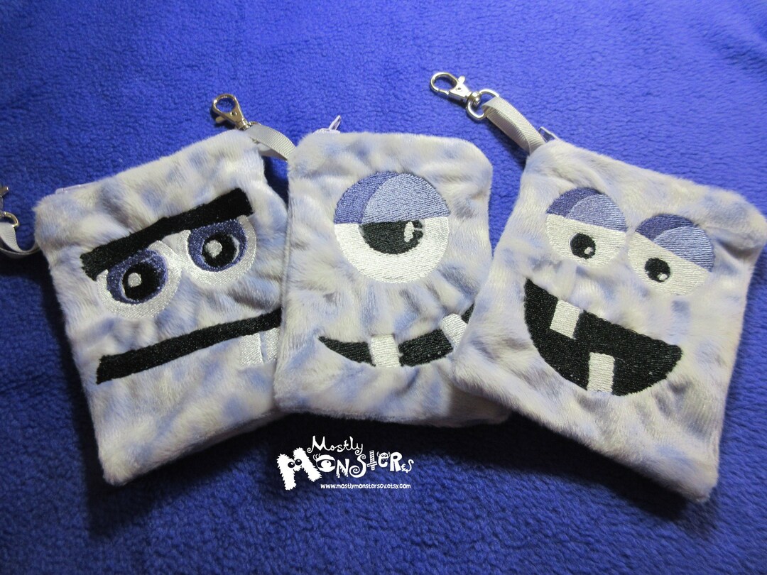 Your Choice of Monster Zipper Pouch: Embroidered Pouch; Coin Purse ...