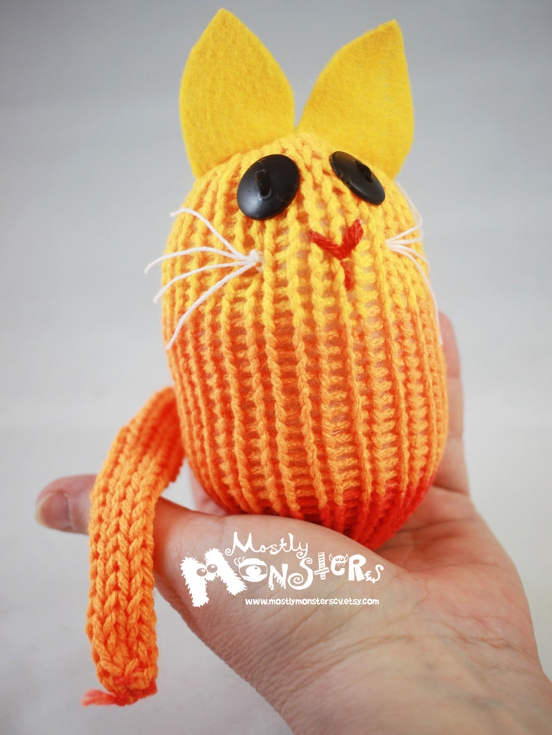 Knitty-kins Knit Kitty Toy Silly Cat Friends Knitty-kins | Etsy