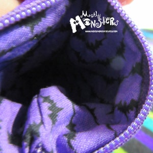 Your Choice of Monster Zipper Pouch: Embroidered Pouch; Change Purse ...