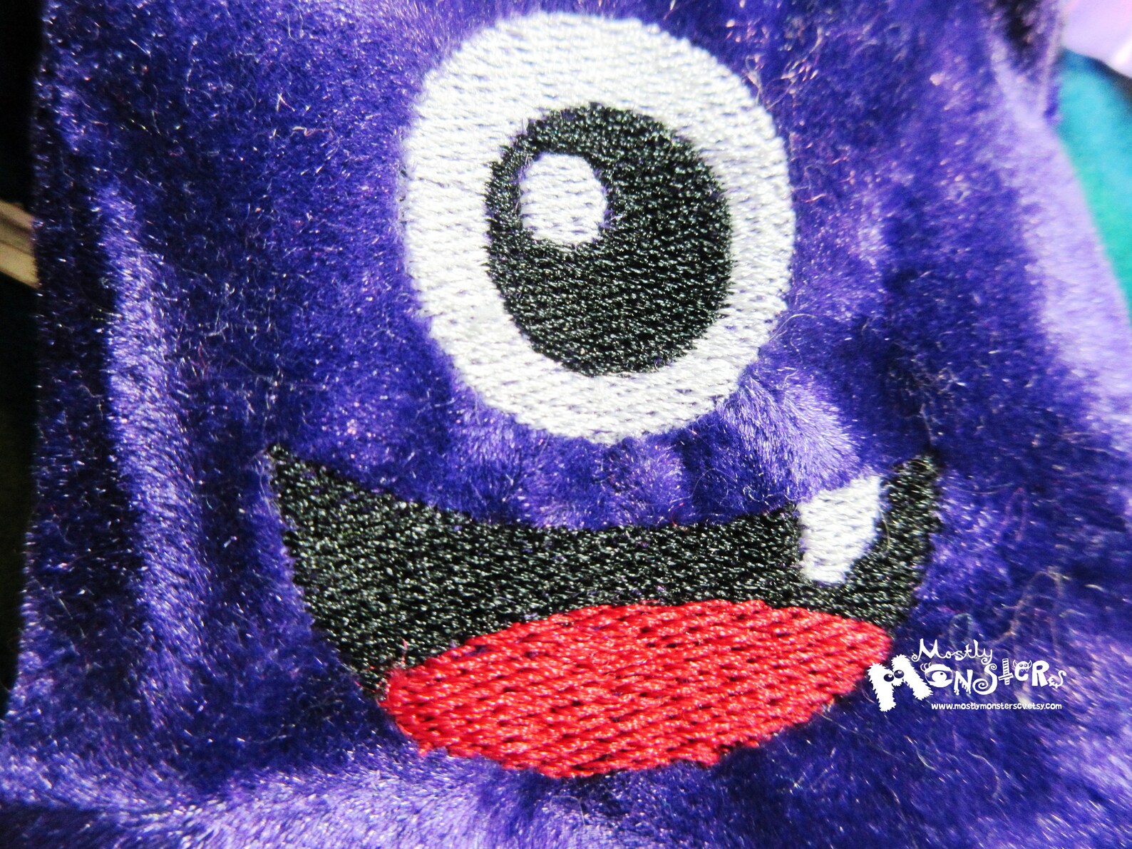 Your Choice of Monster Zipper Pouch: Embroidered Pouch Change - Etsy