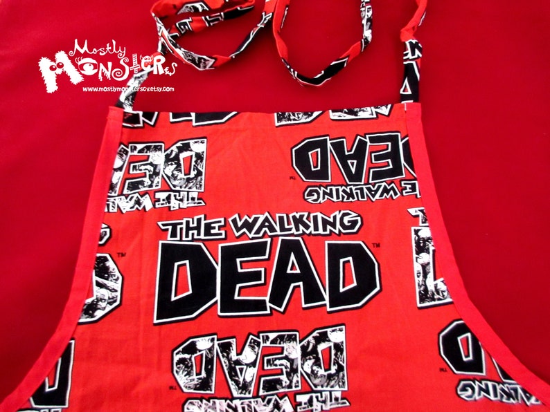 Horror Zombie Apronkiller Zombie Logo Apron Red TWD Apron - Etsy