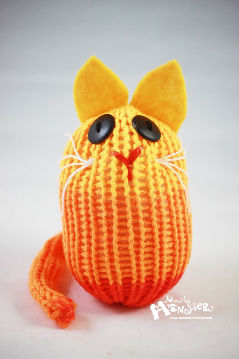 Knitty-kins Knit Kitty Toy Silly Cat Friends Knitty-kins | Etsy