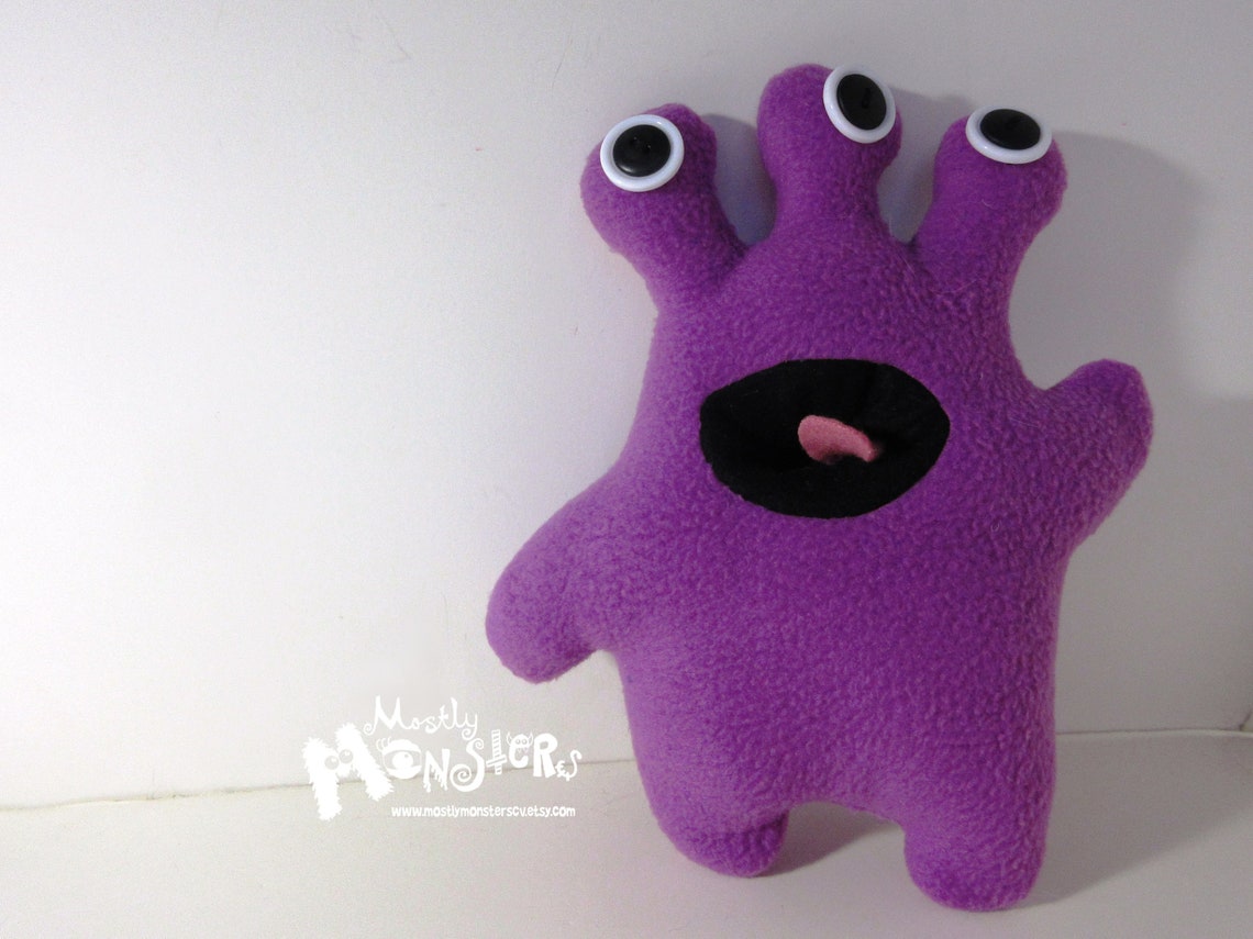 Monster stuffieGLURP Orchid Fleece fleece | Etsy