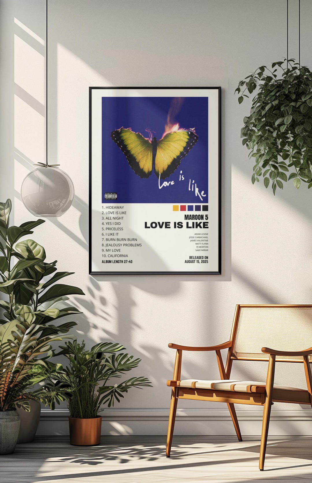 Maroon 5 Love is Like Poster | Album Cover Poster | Music Aesthetic ...