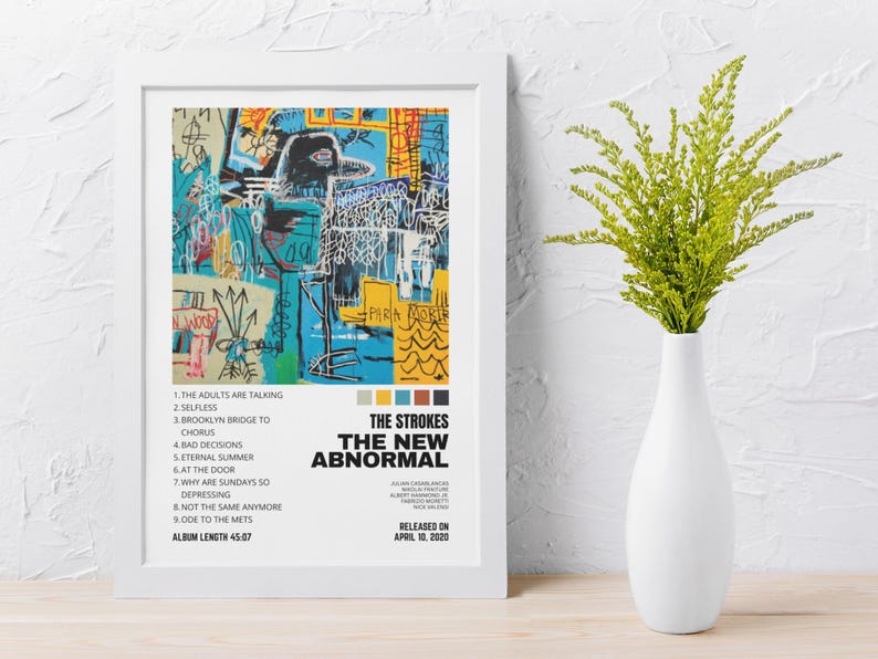 The Strokes Poster | the New Abnormal Album Cover Tracklist Print | Y2K Aesthetic Wall Art ...