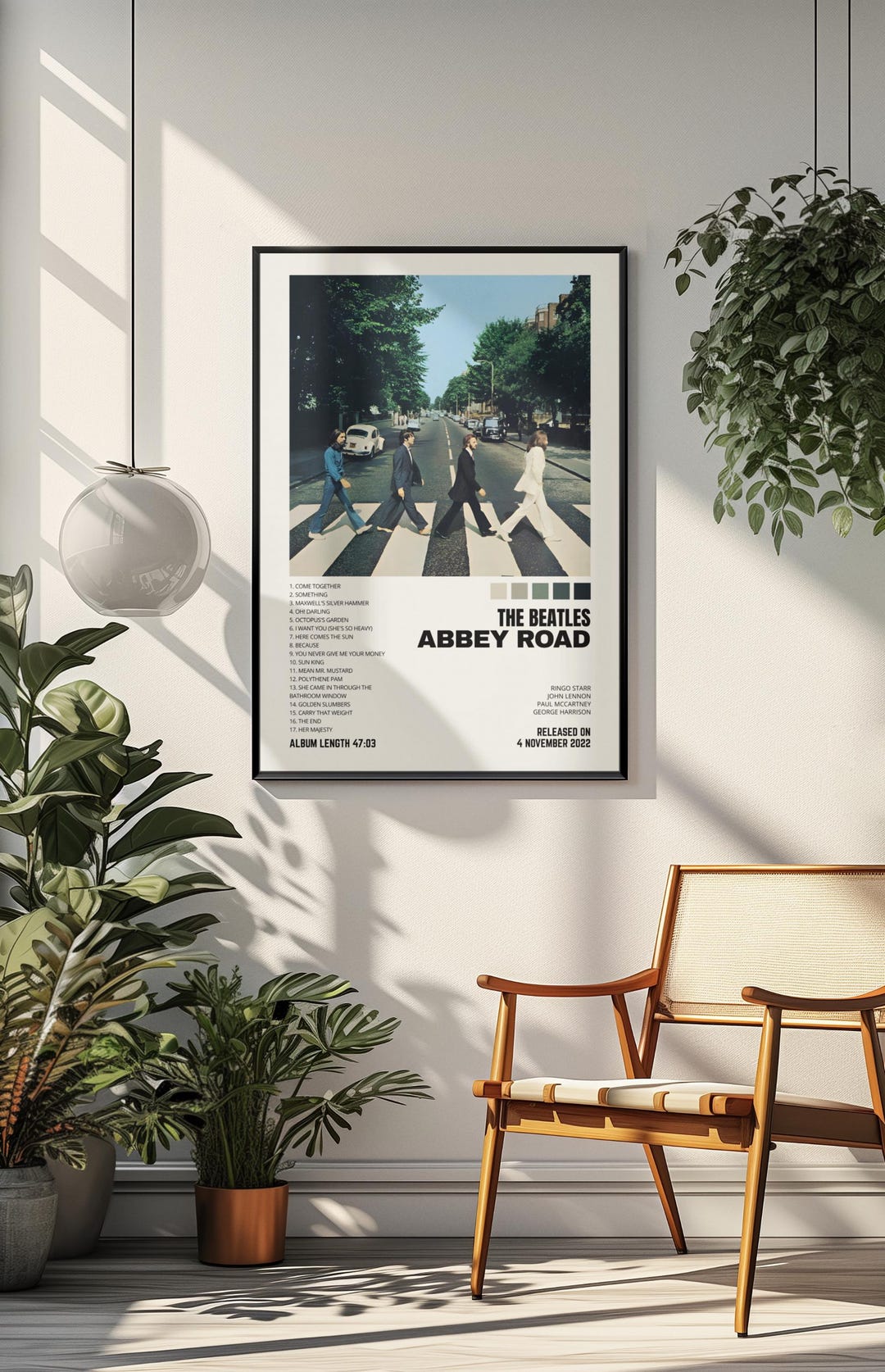 The Beatles Abbey Road Poster | Trendy Album Cover Print | Rock Band ...