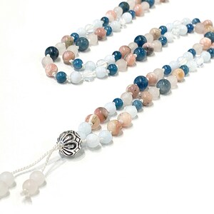 Pink Opal Mala, Blue Apatite Mala, Rose Quartz Mala, Aquamarine Mala ...