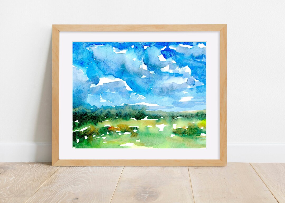 Watercolor Landscape Painting PRINT Abstract Impressionist - Etsy