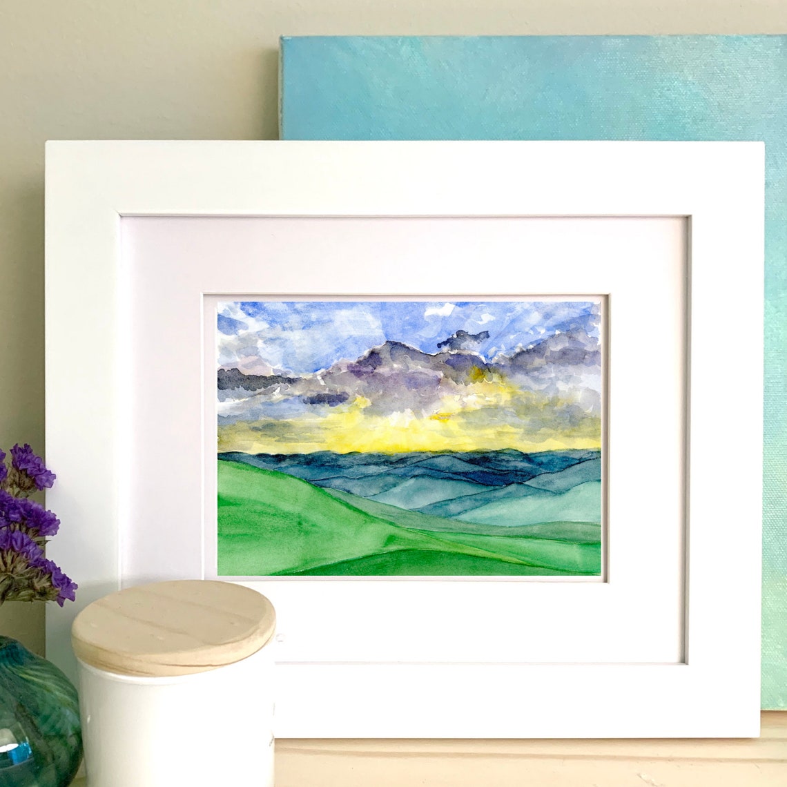 Watercolor Painting PRINT good Morning Landscape - Etsy