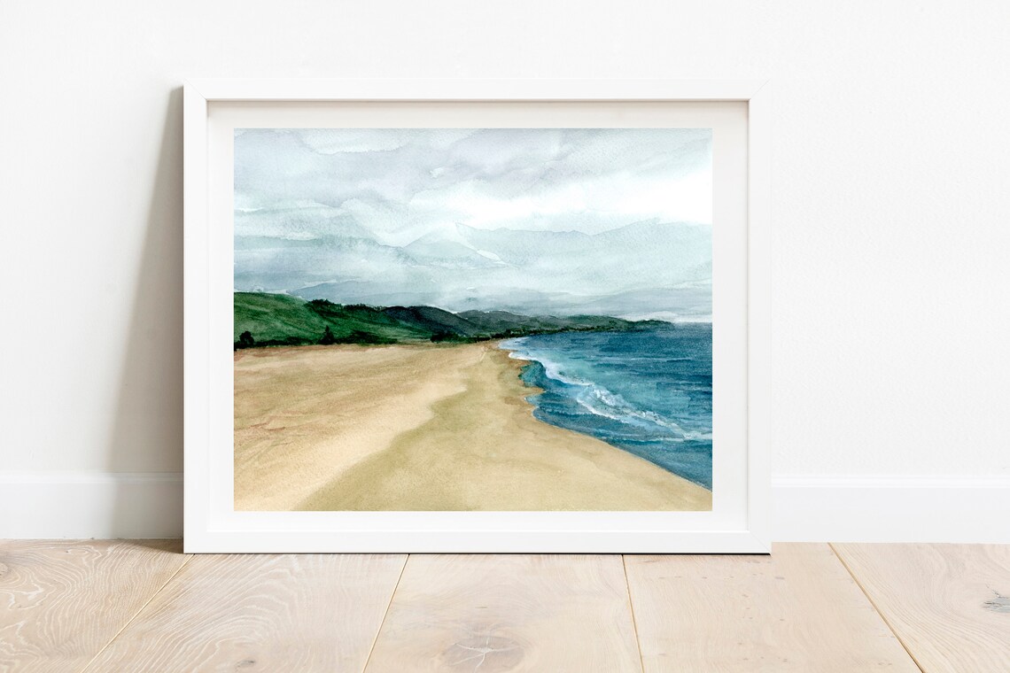 Watercolor Painting PRINT point Reyes Landscape - Etsy